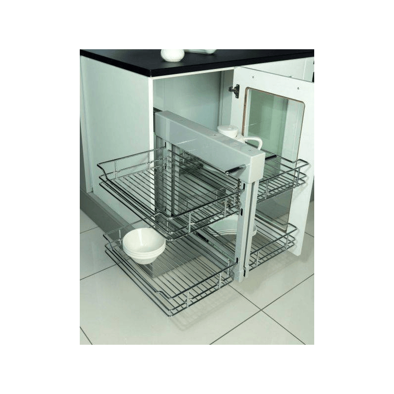 Rohový systém drátěný MAGENTO / Lesklý chrom