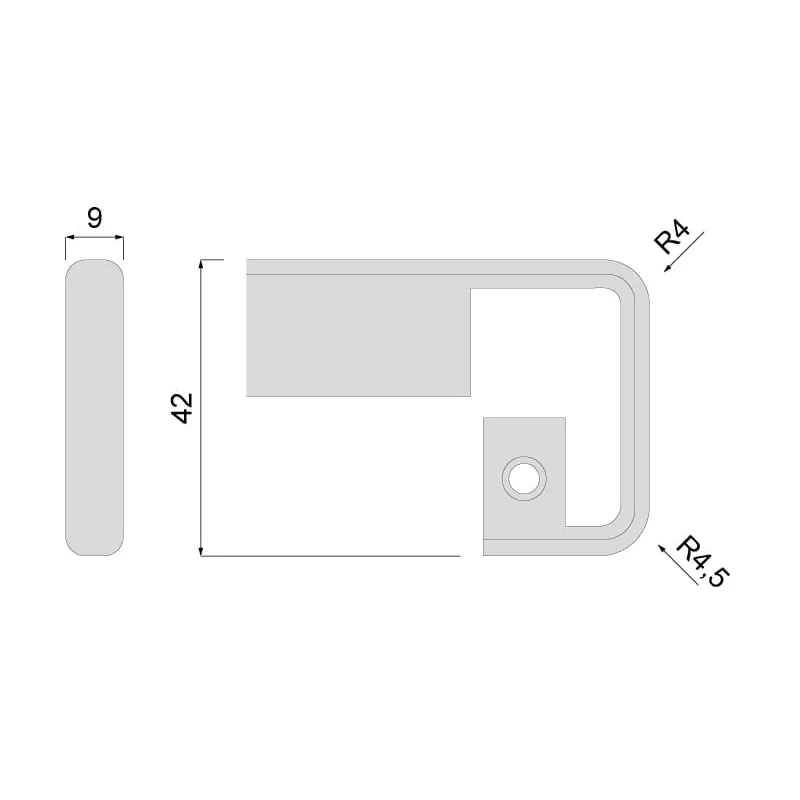 Spojovací lišta pro pracovní desku 38 mm / Černá