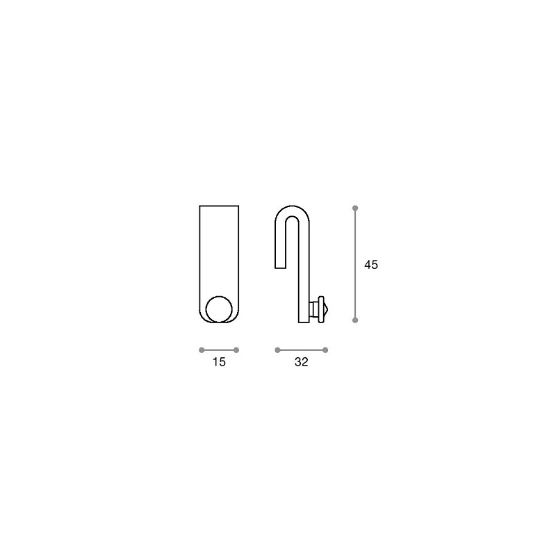 Profil s háčky pro závěsné police FERE / Černý grafit