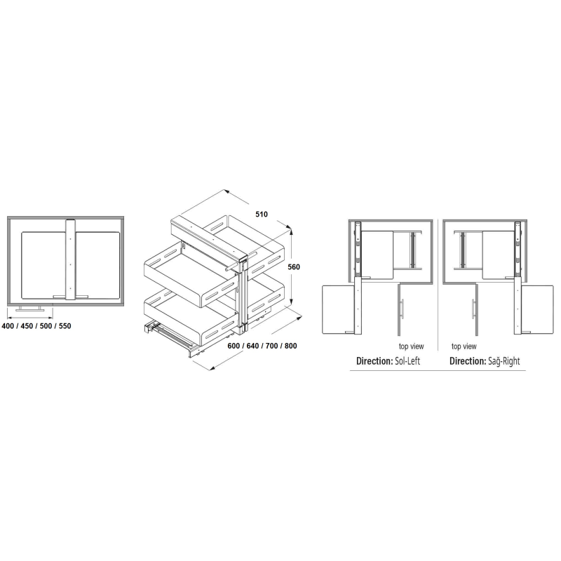 Rohový systém MAGENTO UNIQUE / Bílá