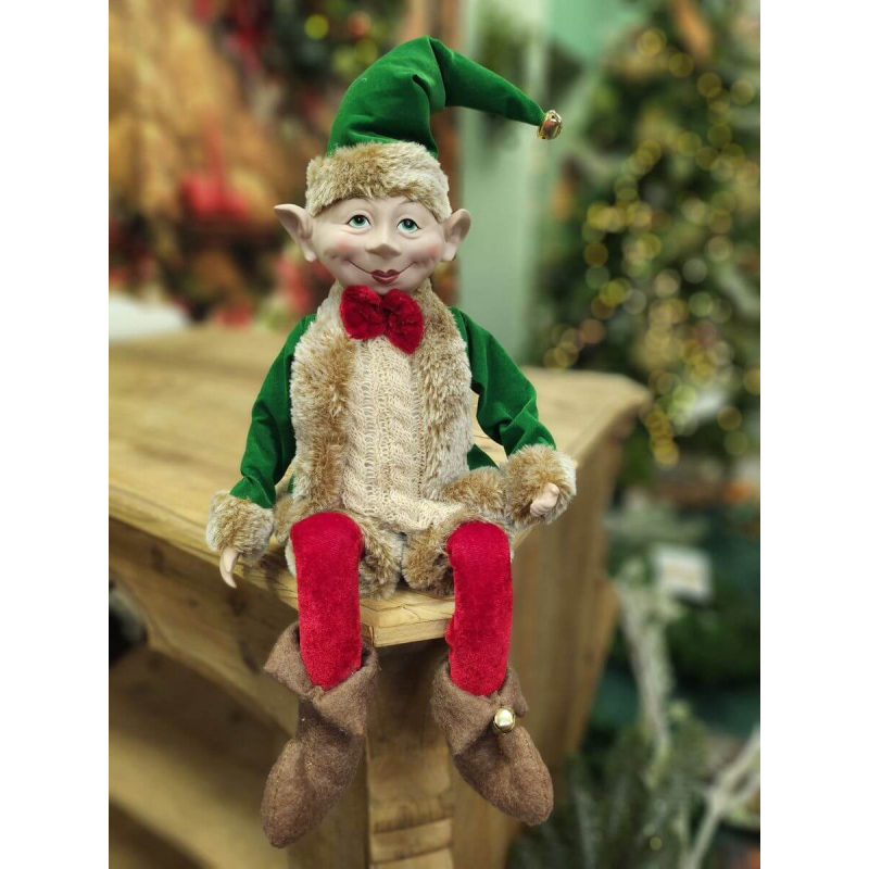 Vánoční dekorace ELF 500 mm / Červená zelená