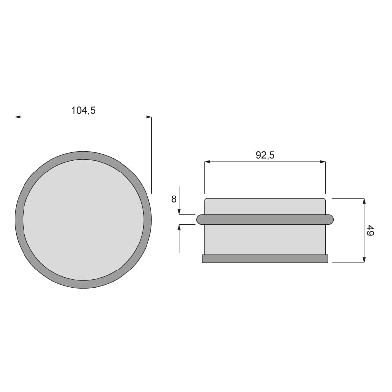 Dveřní zarážka GLOBAL / Mosaz broušená